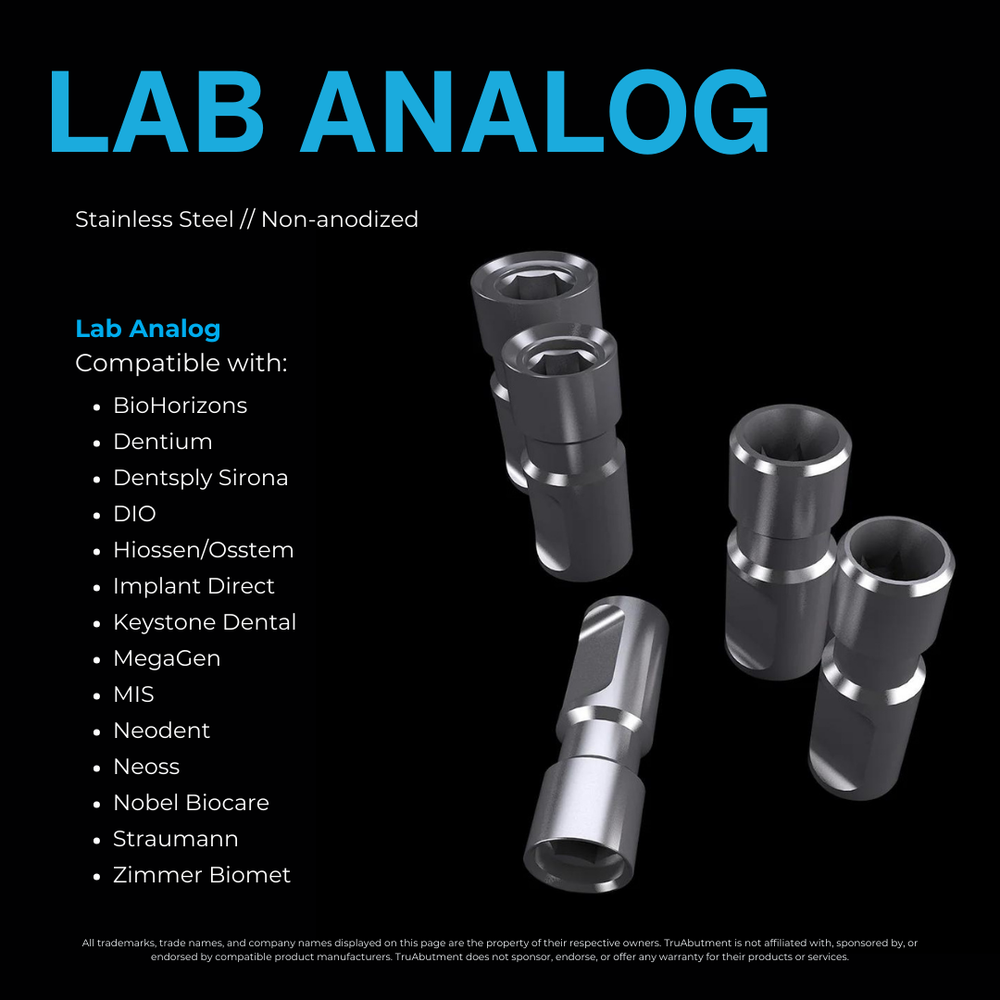 Tru Lab Analog - Precision Dental Lab Analog for Accurate Implant Cases ...